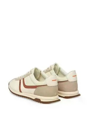 BOSS Logo Trainers With Faux Suede Trims - Neutrals