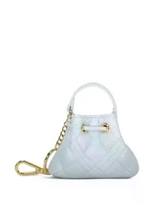 Moschino Quilted Bag Keyring - Blue