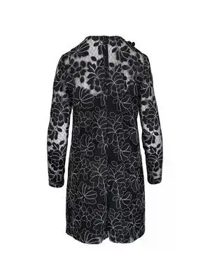 Lela Rose Floral Lace Mini Dress