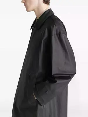 LEMAIRE Lemiare Resinated Cotton Coat - Black