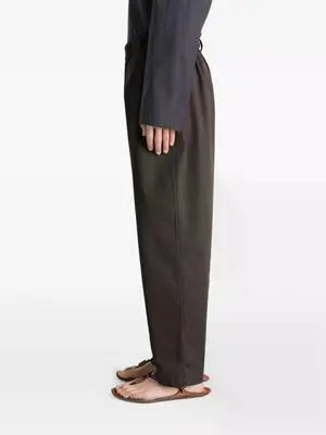 LEMAIRE Tapered Trousers With Pocket - Brown