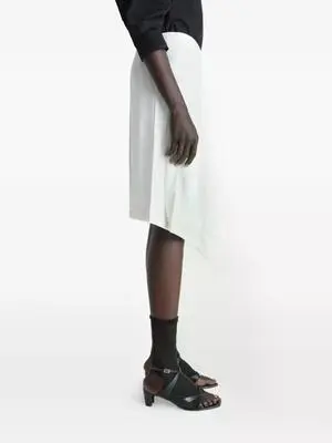 LEMAIRE Pleated Scarf Skirt - White
