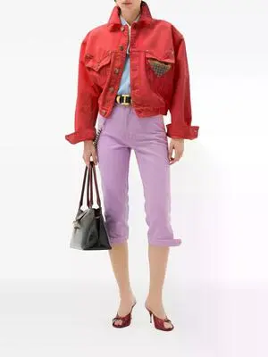 Versace Oversized Denim Blouson - Red