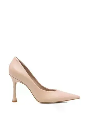 ANDREA CARRANO Pointed-toe Leather Pumps - Neutrals