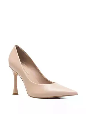 ANDREA CARRANO Pointed-toe Leather Pumps - Neutrals