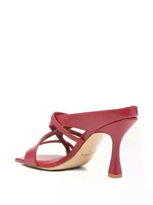 BRUNO PREMI Buckle-strap Leather Sandals - Red