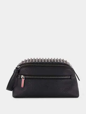 CHRISTIAN LOUBOUTIN Funky Leather Travel Pouch - Black