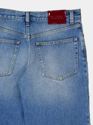 Gucci Light Wash Straight Fit Denim Pants - Blue