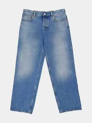 Gucci Light Wash Straight Fit Denim Pants - Blue