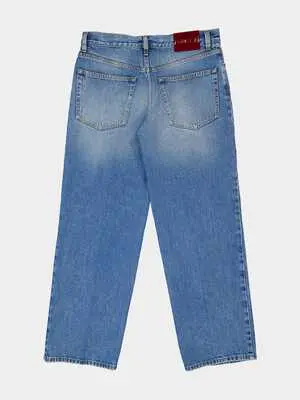 Gucci Light Wash Straight Fit Denim Pants - Blue