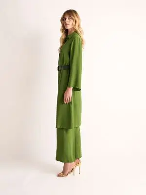 PAULA Chanterelle Garden Silk Midi Dress