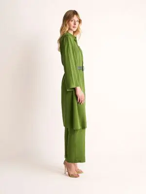 PAULA Chanterelle Garden Silk Midi Dress