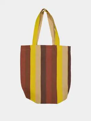 MARRAKSHI LIFE Striped Cotton Shoulder Bag - Multicolour