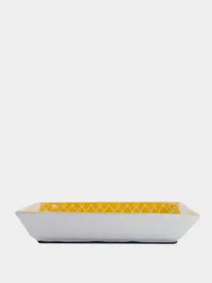 La DoubleJ Leafflyer Porcelain Tray - Yellow