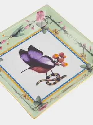 La DoubleJ Butterbird Salvia Porcelain Trinket Tray