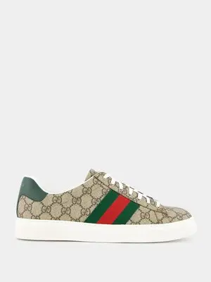 Gucci Web-trim Sneakers - Red