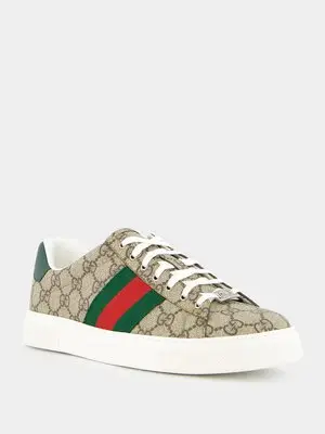 Gucci Web-trim Sneakers - Red