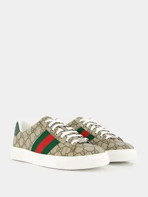 Gucci Web-trim Sneakers - Red