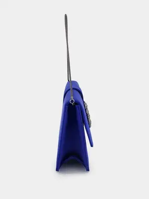 Manolo Blahnik Capri Satin Clutch - Blue