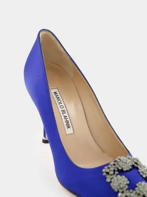 Manolo Blahnik Hangisi 90 Pumps - Blue