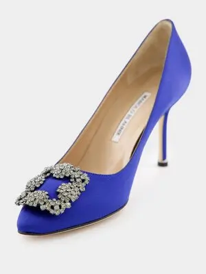 Manolo Blahnik Hangisi 90 Pumps - Blue