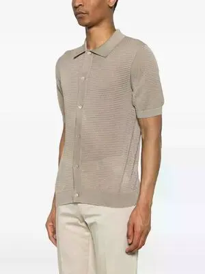 Tagliatore Buttoned Knit Polo Shirt