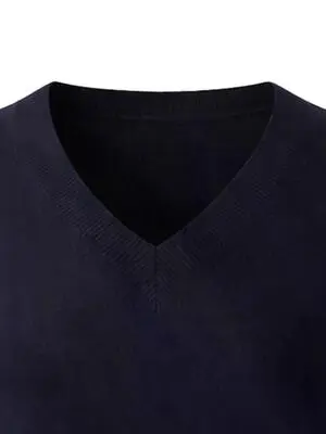 Max Mara V-neck Pullover Sweater - Blue