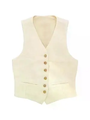 FORTELA Buttoned V-neck Waistcoat