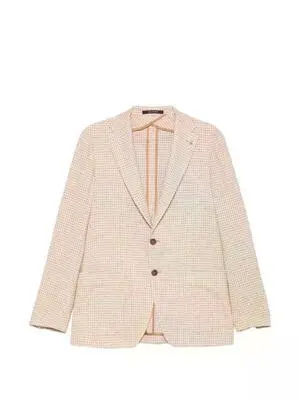Tagliatore Buttoned Patterned Blazer - Neutrals