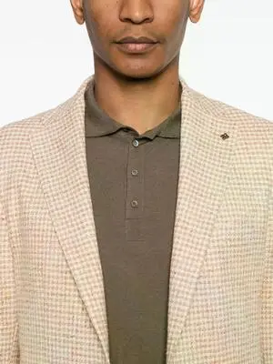 Tagliatore Buttoned Patterned Blazer - Neutrals