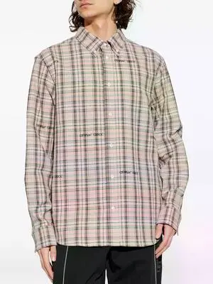 Off-White Marker Logo-embroidered Shirt - Pink