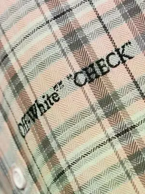 Off-White Marker Logo-embroidered Shirt - Pink