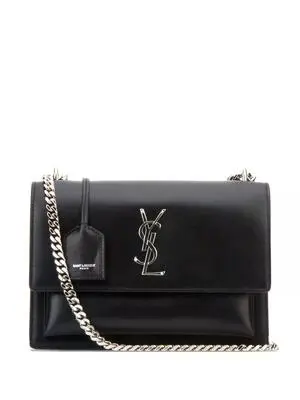 Saint Laurent Logo-plaque Chain-strap Tote Bag - Black