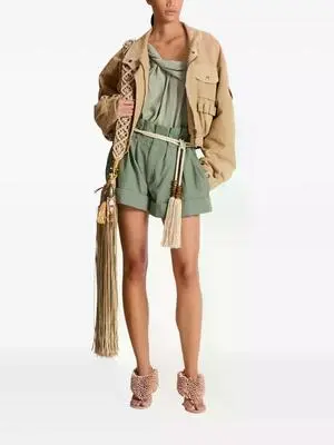 Balmain Self-tie High-waisted Shorts