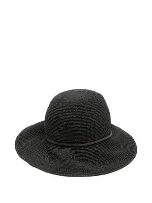 Peserico Woven Cloche Hat - Black