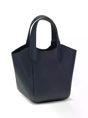 Giorgio Armani Leather Top Handle Tote Bag - Blue