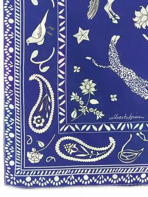 Alberto Biani Patterned Silk Scarf