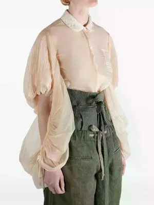 Comme Des Garçons Puff-sleeve Blouse
