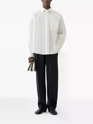 Jacquemus The Camargue Embroidered Striped Shirt