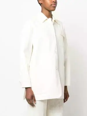 Max Mara Oversized Long-sleeve Cotton Shirt - White