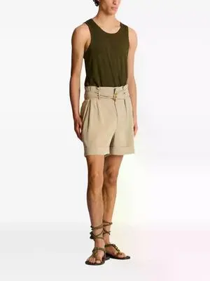 Balmain Belted-waist Tailored Shorts