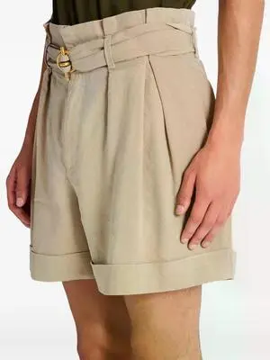 Balmain Belted-waist Tailored Shorts