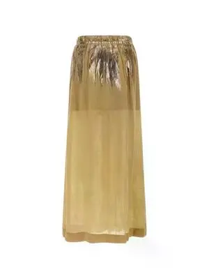 NUDE Laminated Varnish Elastic Mid Skirt