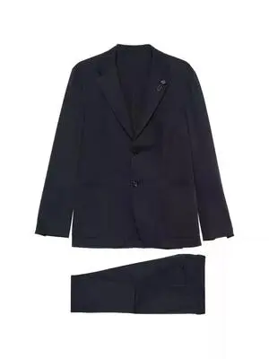 LARDINI Patch-pocket Suit - Blue
