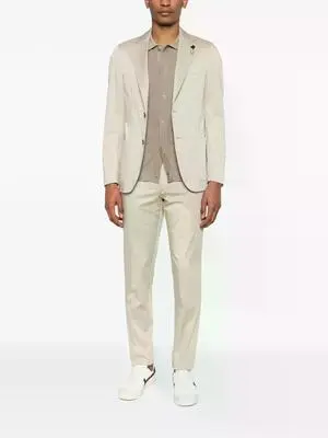 LARDINI Single-breasted Cotton Suit - Neutrals