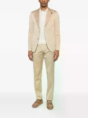LARDINI Single-breasted Cotton Suit - Neutrals