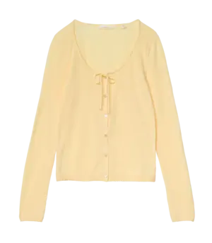 DÔEN Naida Fitted Cardigan - Citrone