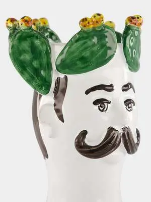 LES-OTTOMANS Handpainted Ceramic Vase - Multicolour
