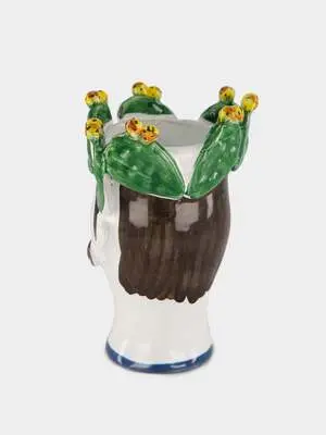 LES-OTTOMANS Handpainted Ceramic Vase - Multicolour