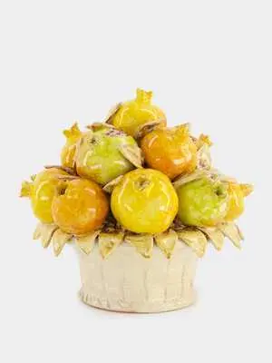 CERAMICA ND DOLFI Pomegranate Ceramic Centerpiece